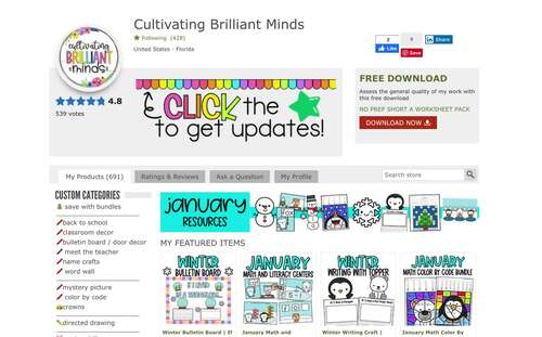 TpT Store Animated Personal Banner | Rainbow-Themed | TpT Sellers