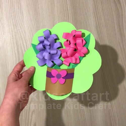 Mother’s Day Hyacinth Flower Craft Pot Card Spring Gift Keepsake ...