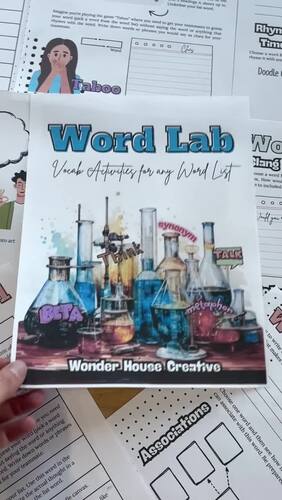 Word Lab | Vocab Sheets for Any Word List by Wonder House Creative