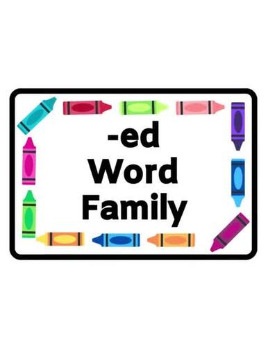 Short E Word Family Card Game - Short Vowel Word Families Phonics Game