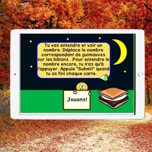 Compte jusqu'à 10 | Feu de camp et smores | Cartes Boom avec audio