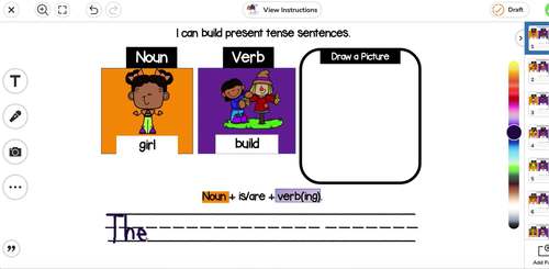 Building Simple Sentences Halloween Seesaw and Google Classroom | TPT