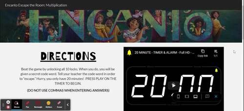 Encanto: Double-Digit Multiplication Escape the Room (Disney) | TPT