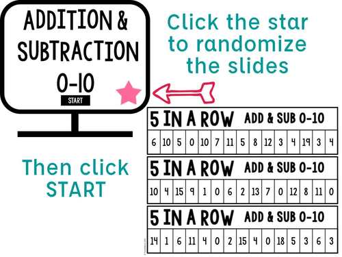 Subtraction Facts 0-10 Games | Subtraction Fact Fluency | Math Games