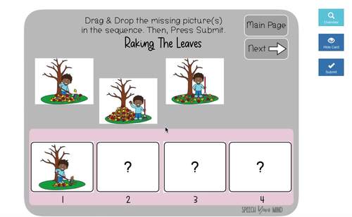 Fall Sequencing Boom Cards™ - Sequencing Simple Fall Stories Distance ...