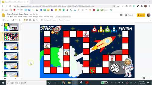 Virtual Game Board on Google Slides (Space Themed!) by Purple Papercuts