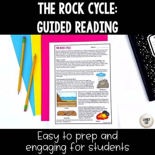 Rock Cycle - Reading Comprehension Worksheets by Laney Lee | TPT