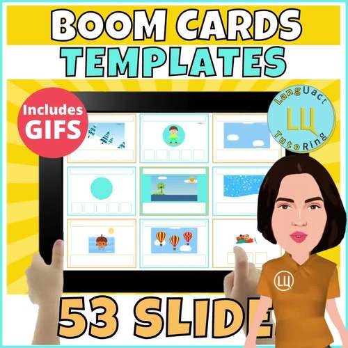 Boom cards Templates set 2 | FREEBIE in PREVIEW by LangUact Tutoring