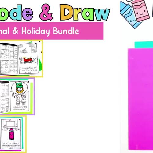Decode and Draw Books Seasonal & Holiday Bundle | Decodable Readers ...