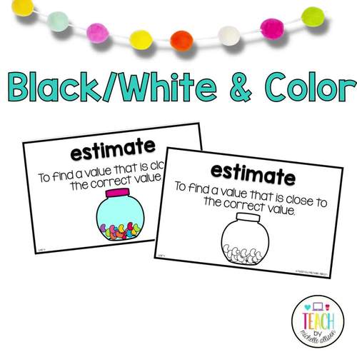 First Grade Math Vocabulary Cards Illustrative Math TPT