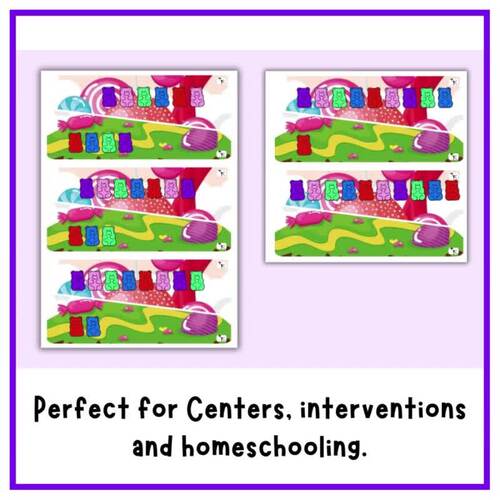 Making 10 Flashcards for Math Centers (Candyland theme) by 123Miss Poppins
