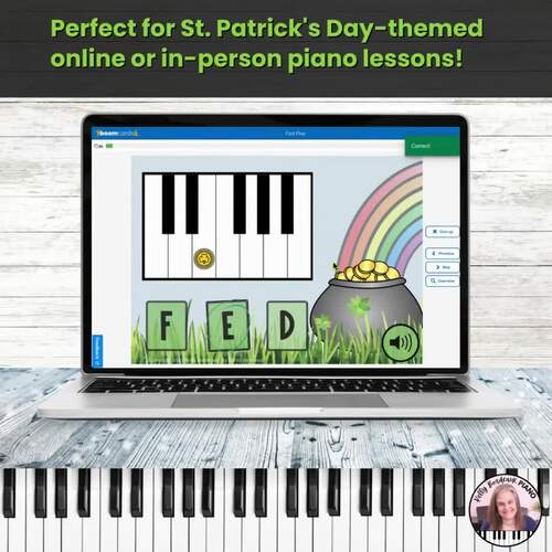 St. Patrick's Day Piano Keys BOOM™ Cards - White Piano Keys Digital ...