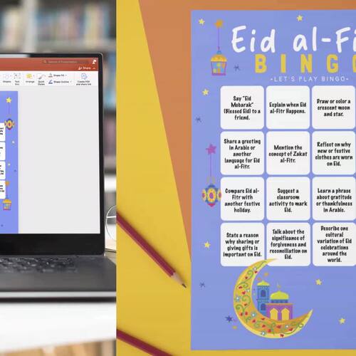 Eid al-Fitr Bingo Game | Editable Bingo Card for Celebrating Eid Traditions