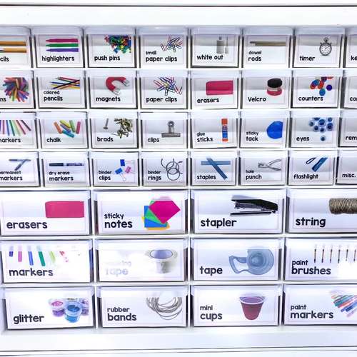Teacher Toolbox Labels for Classroom Organization by Turner Tots