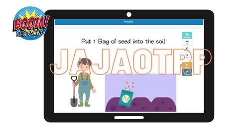 Earth Day Planting Watering Counting to 20 - Boom Cards Distance Learning