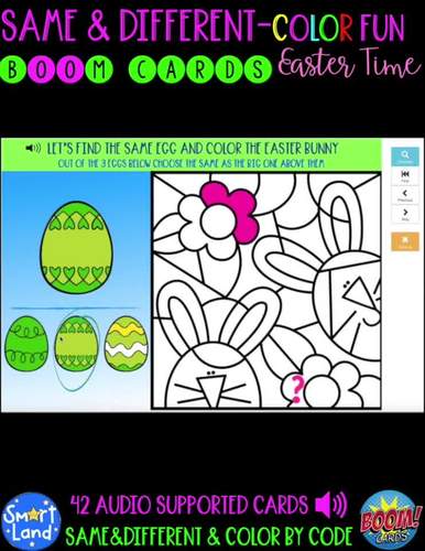 Same and Different Digital Coloring Fun | Easter eggs by Smart Land ...