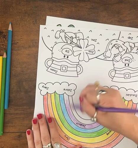 Articulation Coloring Sheets | St. Patrick's Day | Speech Therapy