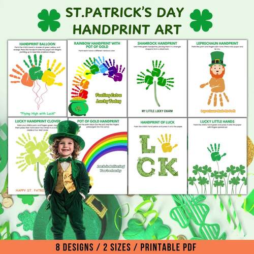 St. Patricks Day Handprint Crafts | St Patricks Day Activities | St ...