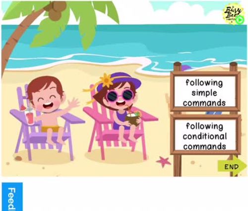 Following Simple and Conditional Commands Drag and Drop with Audio