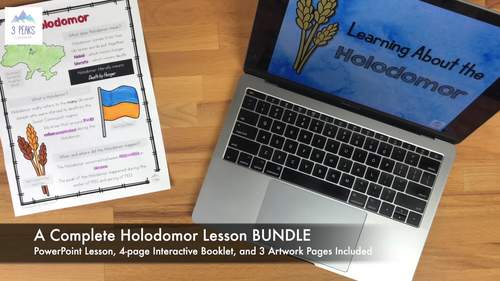 Holodomor BUNDLE - PowerPoint Lesson + Student Booklet + Artwork Pages