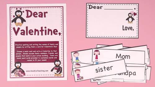 Dear Valentine Writing Activity by Have Fun Teaching | TPT
