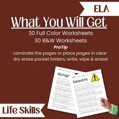 Community Signs, Safety Signs, Life Skills Worksheets, Autism, Special Ed