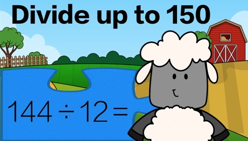 Divide up to 150 Fact Fluency: At the Farm: Math Brain Break | TPT
