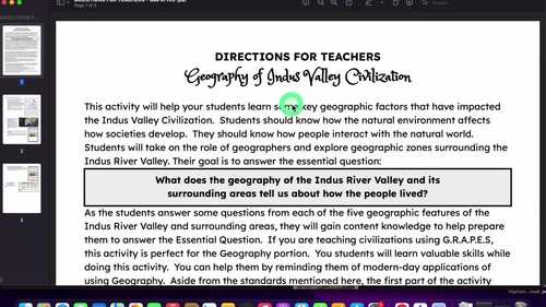 GOOGLE EARTH™ Geography of the Indus Valley Civilization by Inspired by ...