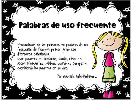 Presentación de palabras de uso frecuente SET 1 by Learning Two Languages