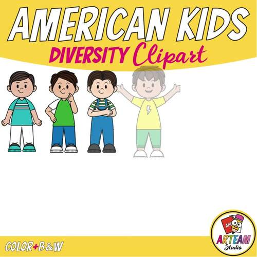 American Kids Clipart | Around the World Clipart [ARTeam Studio]