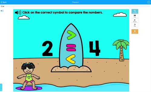 Comparing Numbers Game Math Boom Cards by Krafty in Kinder | TPT