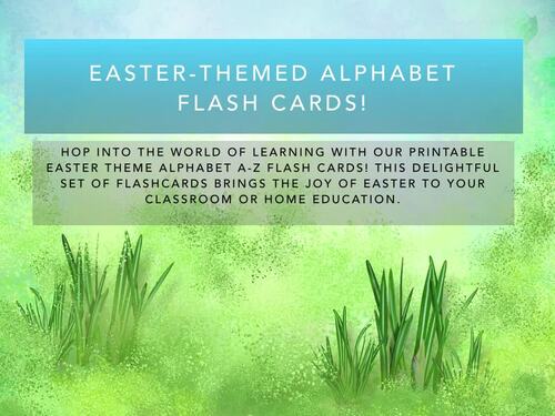 Easter Themed Alphabet Flash Cards by Pearlie Janes Creations | TPT