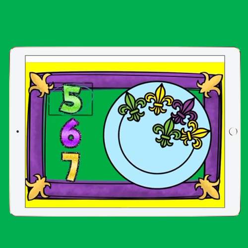 Find the numbers 0 to 10 Boom cards Mardi Gras by LOL - Life of Learning