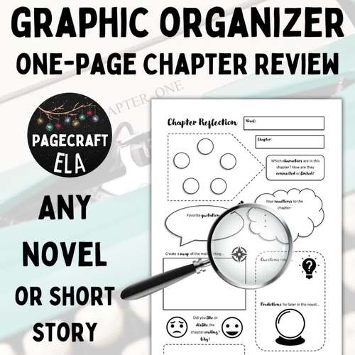 EDITABLE One-Pager | Chapter Reflection Graphic Organizer | Any Text