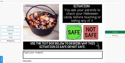 Halloween Safety Skills for Older Students Boom Cards™ by Aimee Walton
