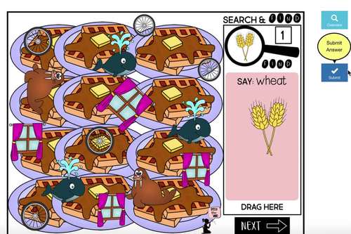 W Sound Articulation Boom Cards™ Search & Find Game by Speech Your Mind