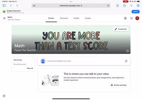 You Are More Than A Test Score ANIMATED Google Classroom Header Banner GIF