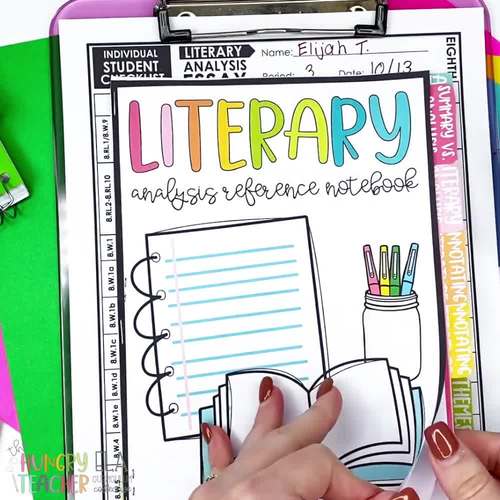 Literary Analysis Unit and Literary Analysis Essay Writing in Middle School