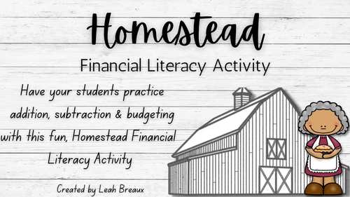 Homestead | Elementary Financial Literacy by LB Home Education | TPT