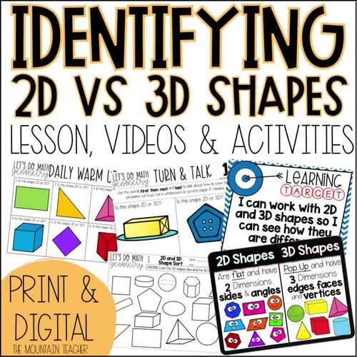 2D and 3D Shapes Sorting Worksheets | Geometry Lesson Plans, Activity ...