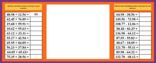 Halloween Baby Alien Decimal Addition and Subtraction Pixel Art Mystery ...