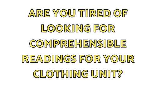 La Ropa Spanish Clothes Comprehensible Input Short Stories Clothing ...