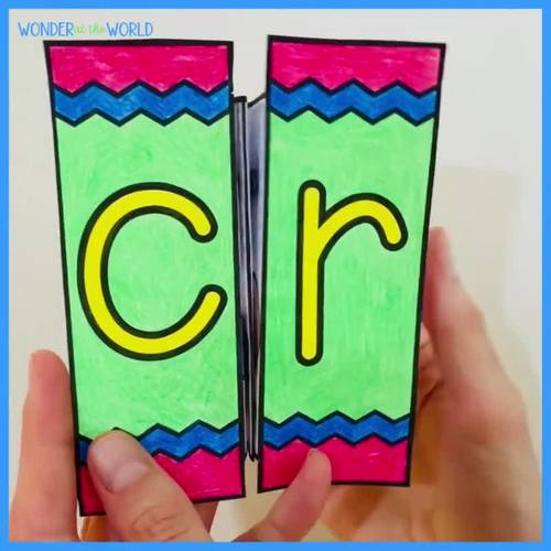 Consonant blends matching cut and paste activity cr dr br & fr ...