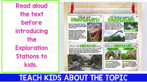 Dinosaur Activities for Preschool & Pre-K Dinosaur Exploration Stations
