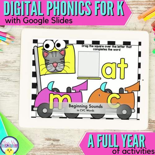 Digital Phonics Bundle for Kindergarten with GOOGLE SLIDES | Distance ...