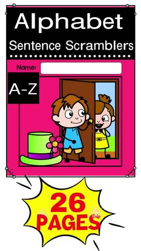 Alphabet Sentence Scramblers - Letter Work and Beginning Sounds with ...