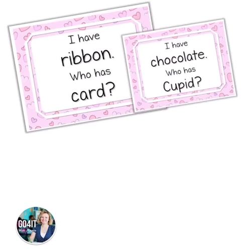 I Have, Who Has ? Valentine's Day Vocabulary Game (48 cards) | TPT