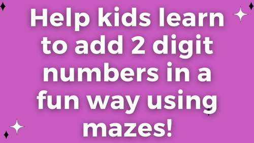 Double Digit Addition Without Regrouping Maze ( Math Games & Math Centers)