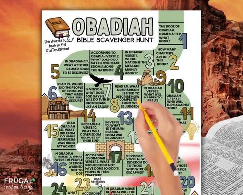 Obadiah Bible Scavenger Hunt, Minor Prophets in the Old Testament Bible ...