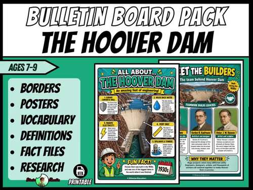 Hoover Dam Printable Bulletin Board | STEM, Geography, History Posters ...